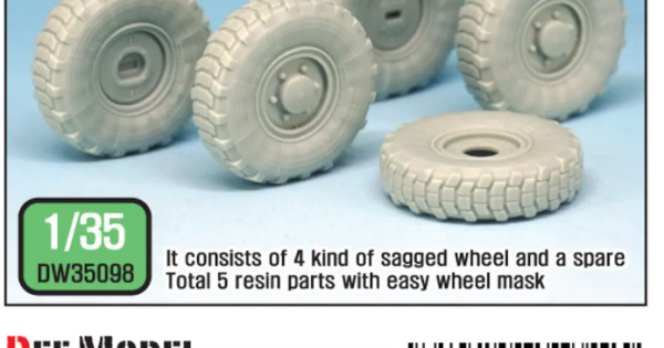 French AML-60/90 Sagged Wheel Set - DW35098